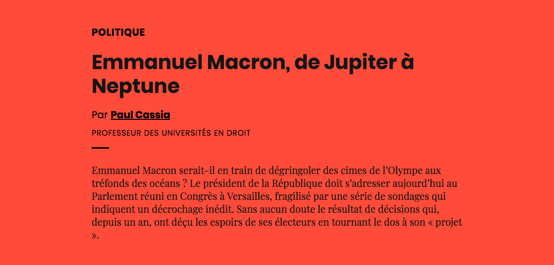 Emmanuel Macron, de Jupiter à Neptune - AOC media - Analyse Opinion ...