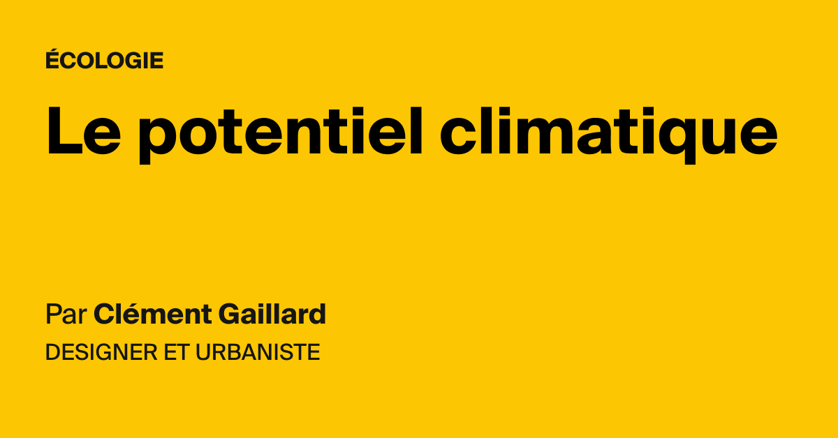 Le potentiel climatique - AOC media