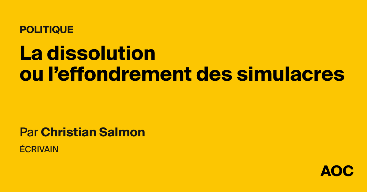 La dissolution ou l’effondrement des simulacres - AOC media