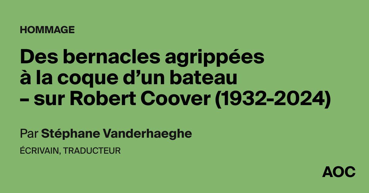Des bernacles agrippées à la coque d’un bateau – sur Robert Coover ...