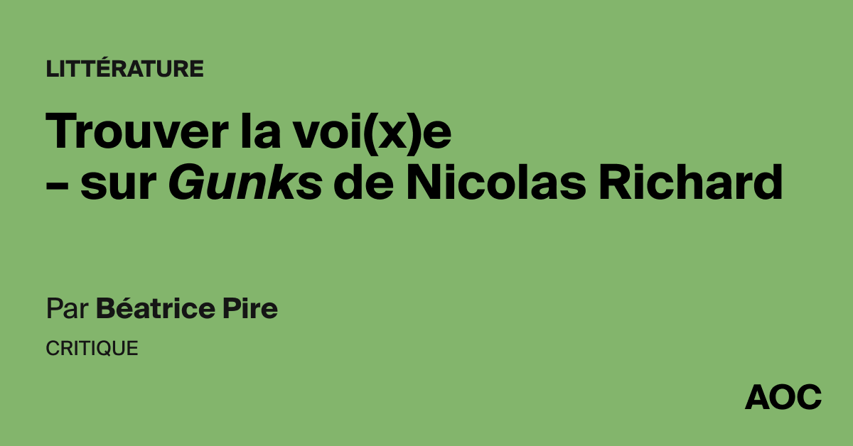 Trouver la voi(x)e – sur Gunks de Nicolas Richard - AOC media